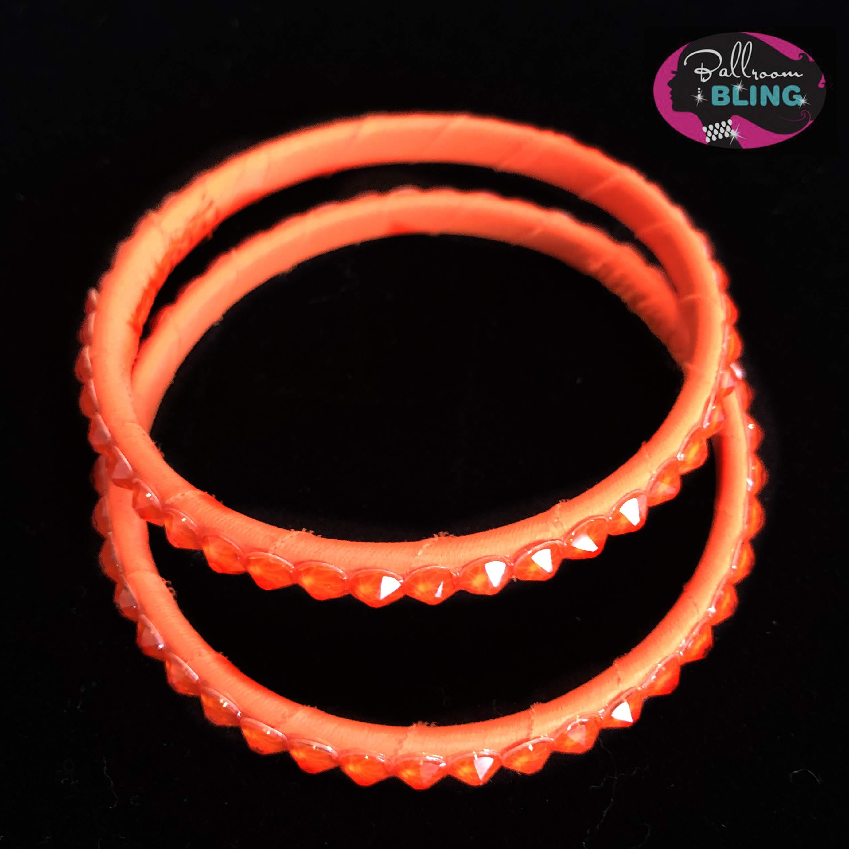 Electric Orange Bangles | Ballroom Bling – ballroom-bling