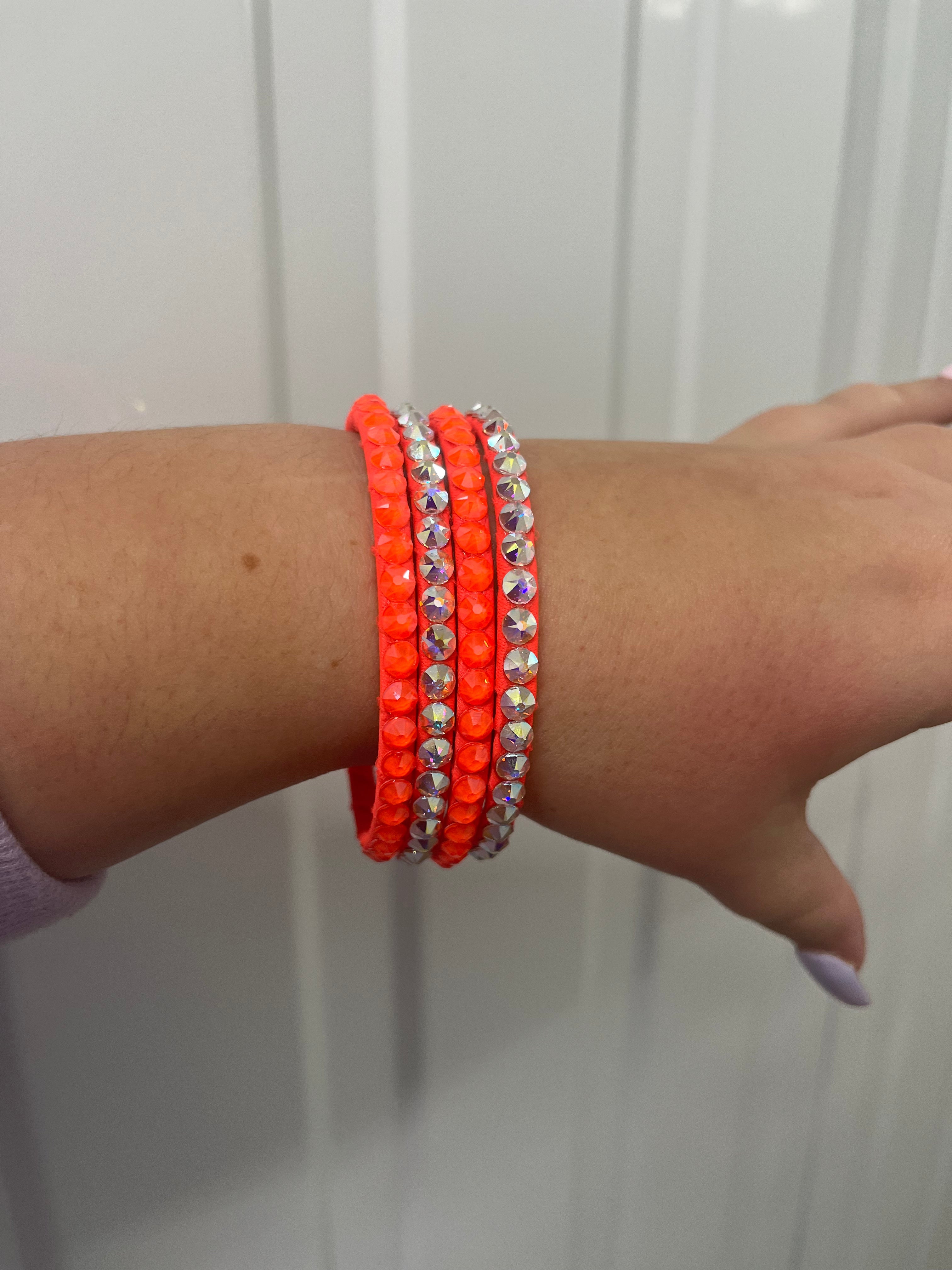 Electric Orange Bangles | Ballroom Bling – ballroom-bling